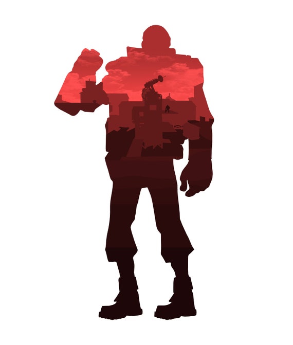 Team Fortress 2 Red Demoman Digital Silhouette Piece | Etsy