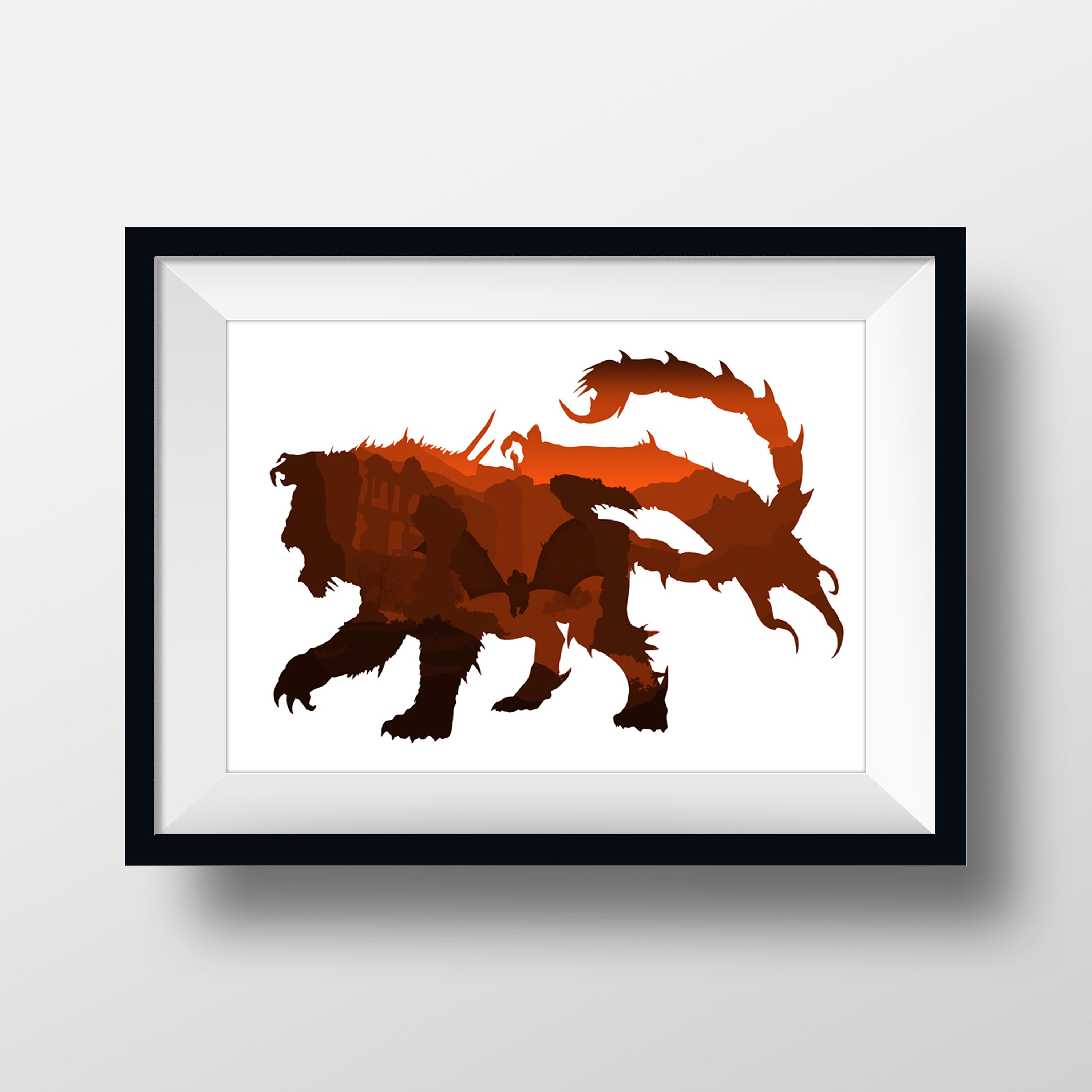 Ark Survival Evolved - Manticore | Digital Silhouette Piece - Etsy