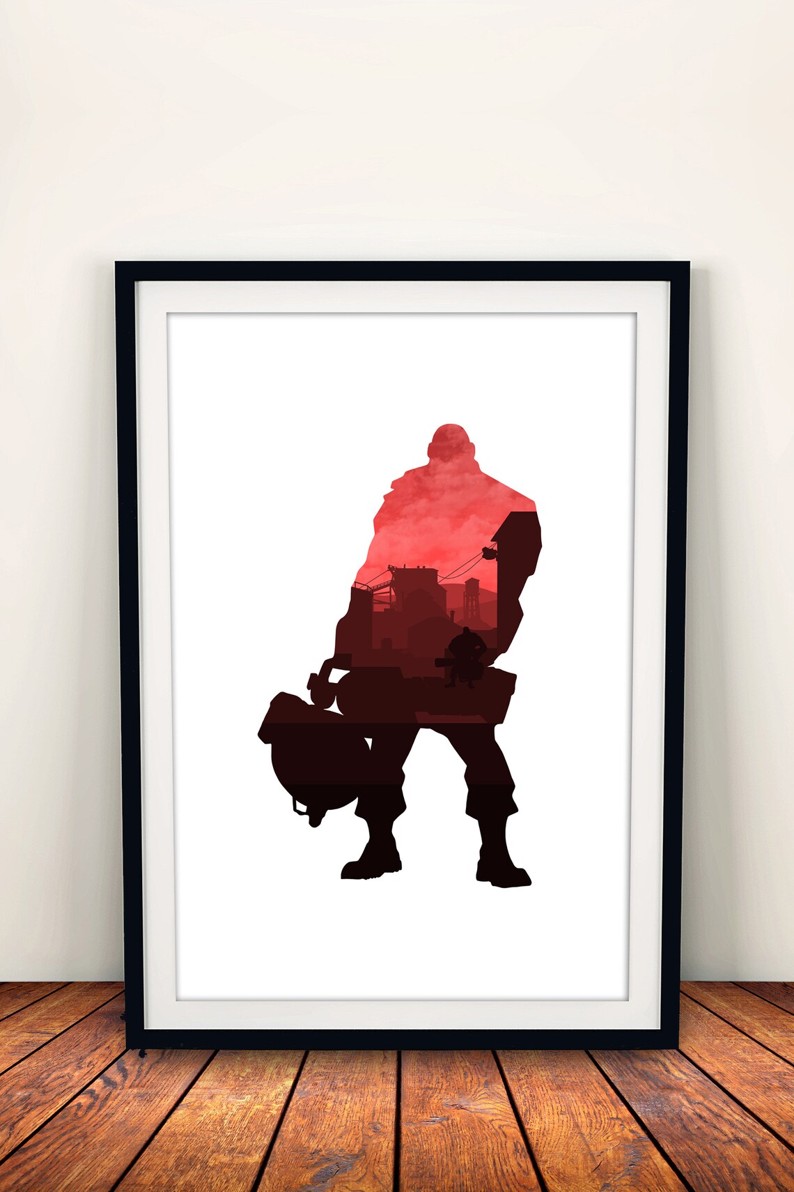 Team Fortress 2 - Red Heavy | Digital Silhouette Piece - Etsy