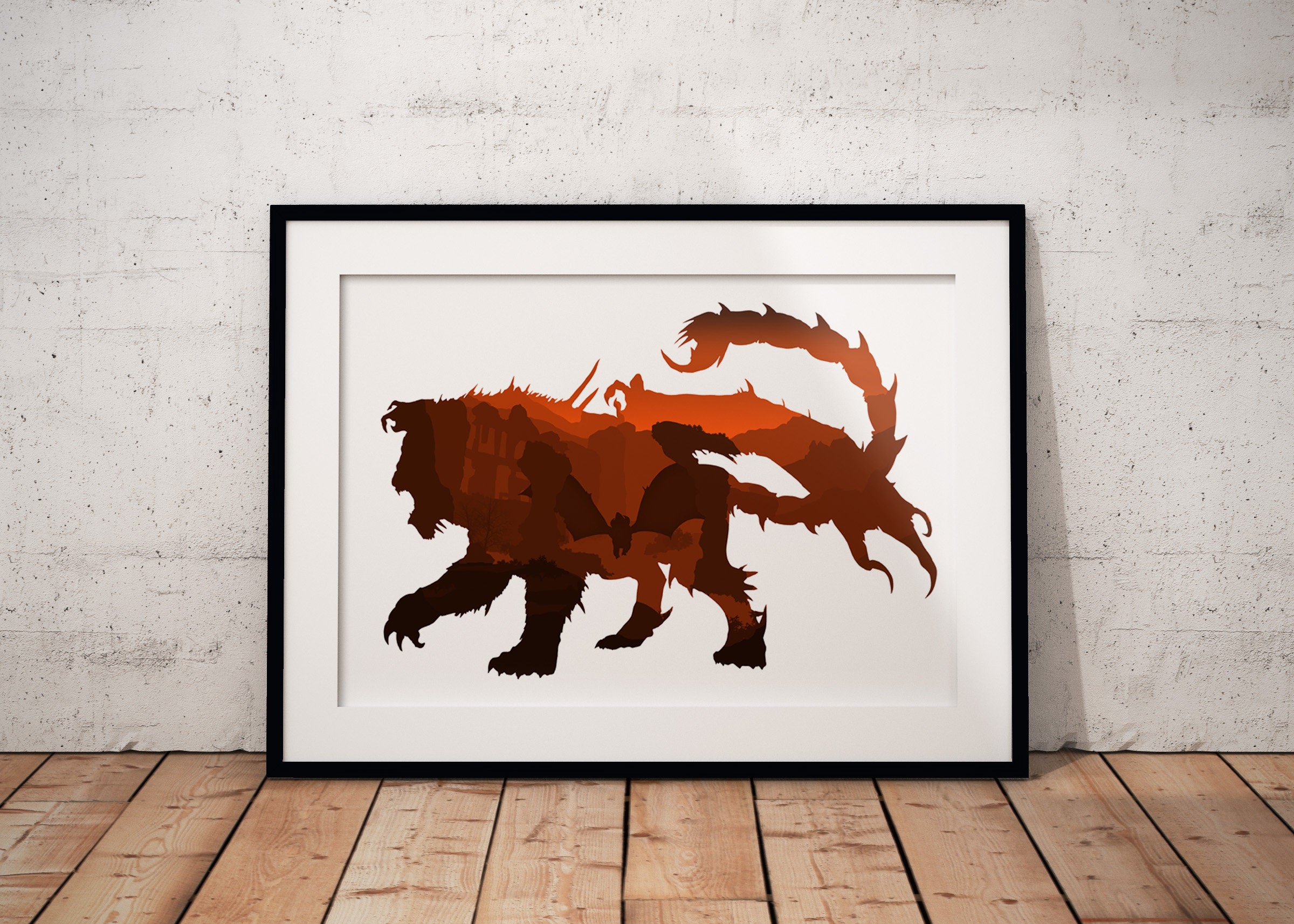 Ark Survival Evolved - Manticore | Digital Silhouette Piece - Etsy