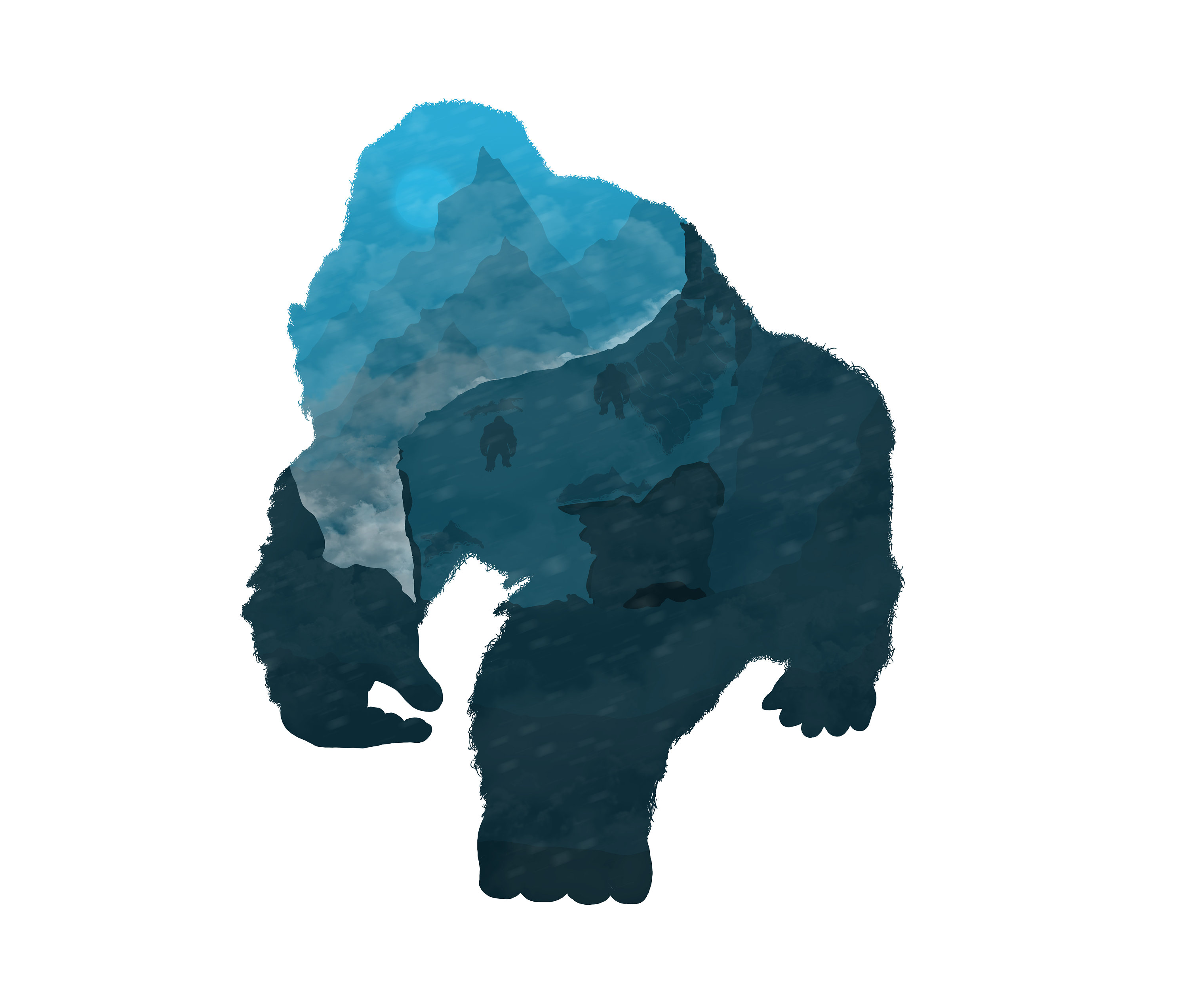 Ark Survival Evolved - the Megapithecus | Digital Silhouette Piece - Etsy