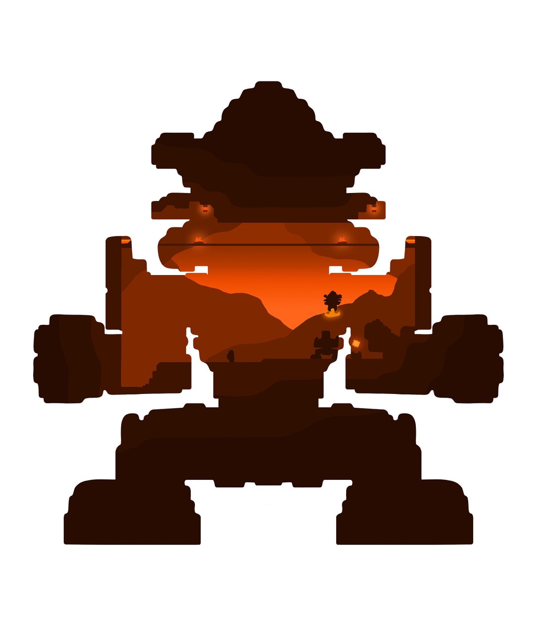 Terraria - Golem | Digital Silhouette Piece - Etsy