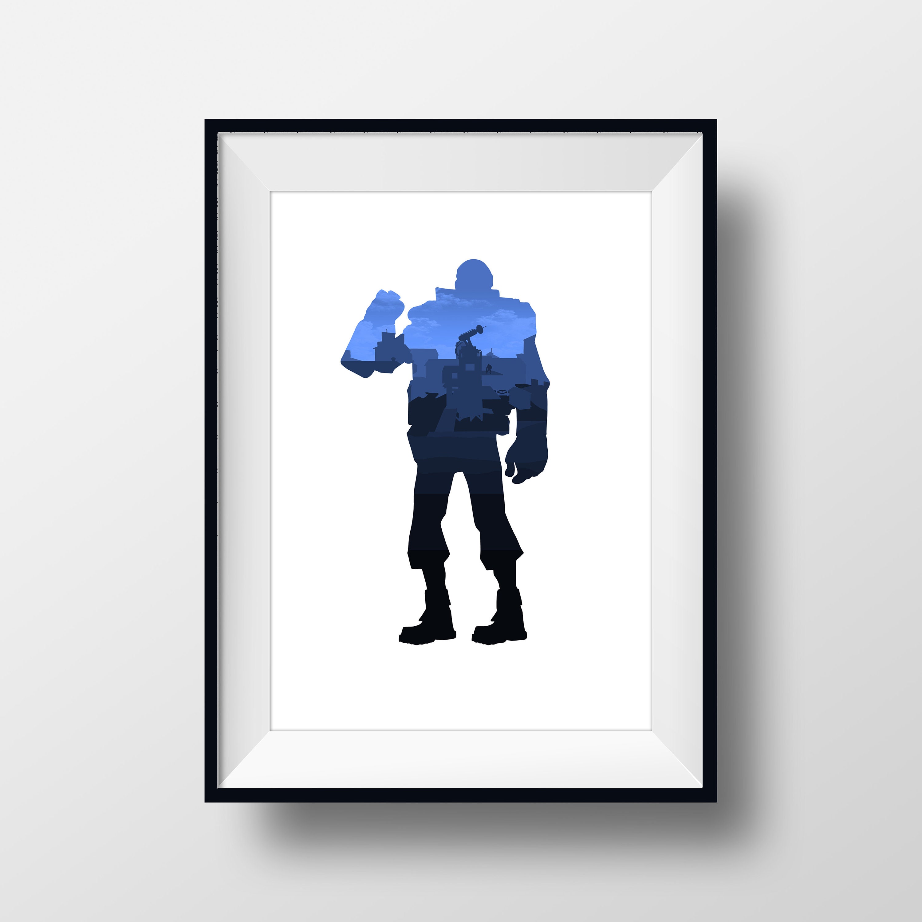 Team Fortress 2 - Blue Demoman | Digital Silhouette Piece - Etsy