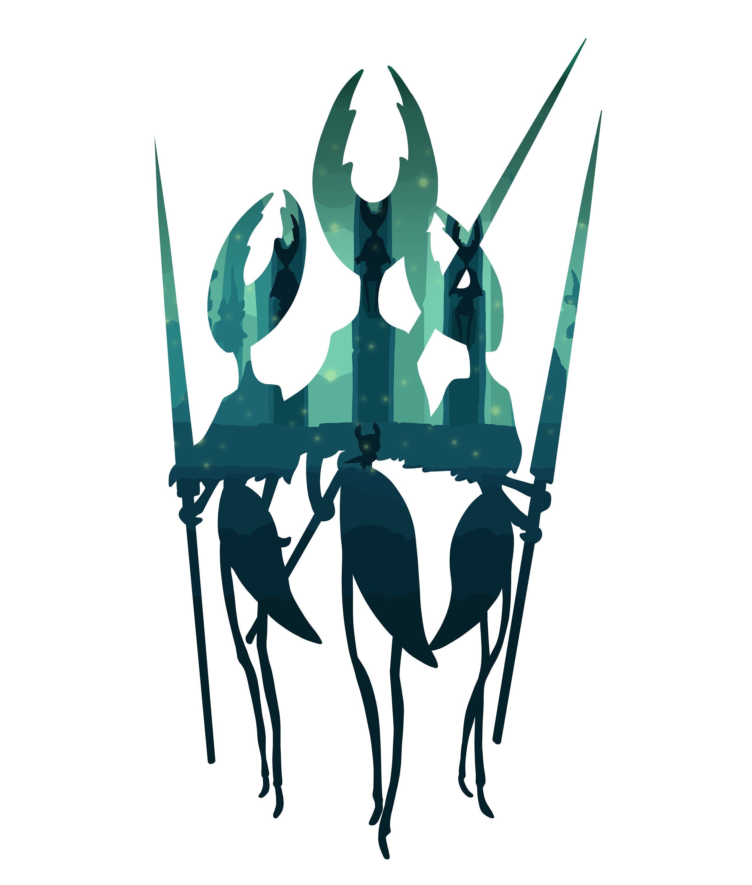 Hollow Knight - Mantis Lords | Digital Silhouette Piece - Etsy UK