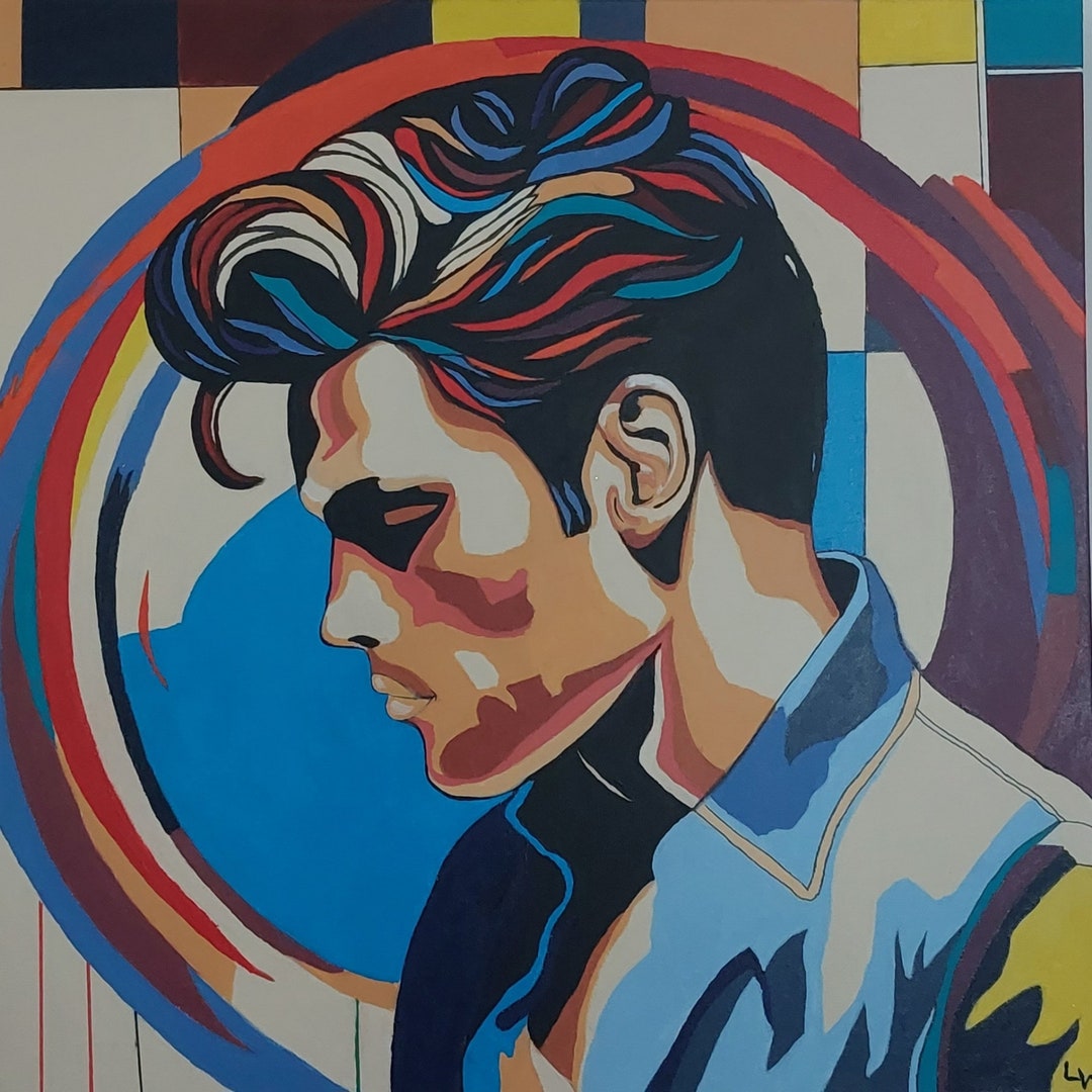 Colorful Modern Man Portrait Painting - Etsy