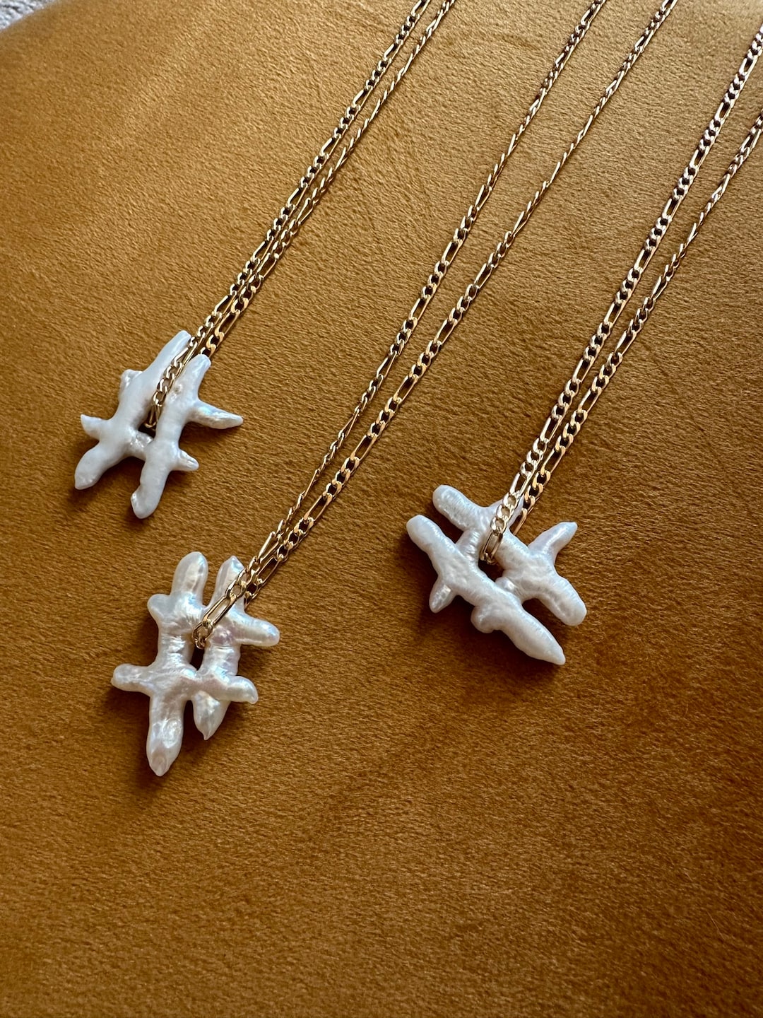 Baroque Hashtag Pearl Necklace 23 In - Etsy