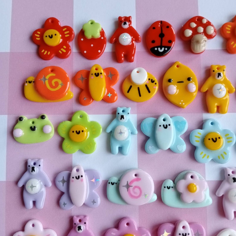 Customisable Polymer Clay Charm Beaded Necklace Etsy