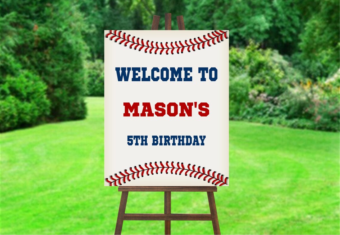 Baseball Party Sign, Baseball Party, Baseball Birthday, Baseball ...