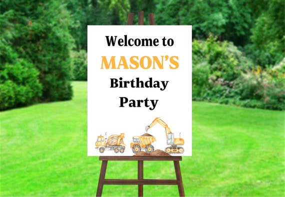 Construction Welcome Sign Construction Party Construction - Etsy