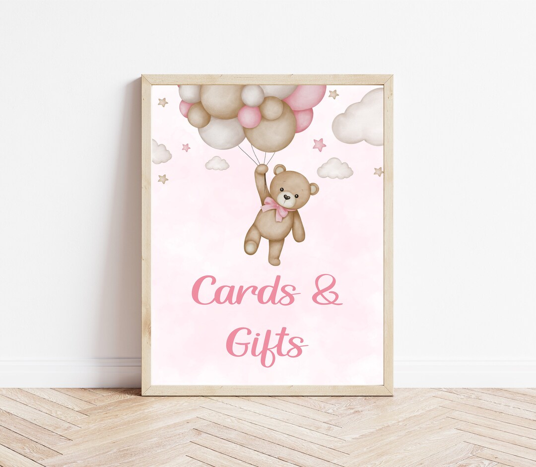 Bear Balloon Baby Shower Sign We Can Bearly Wait Baby Shower - Etsy