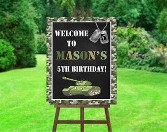 Army Party Sign - Etsy