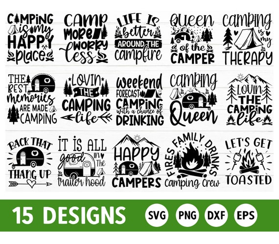 Camping Svg Bundle Camping Quotes Camping Sayings Camping Etsy