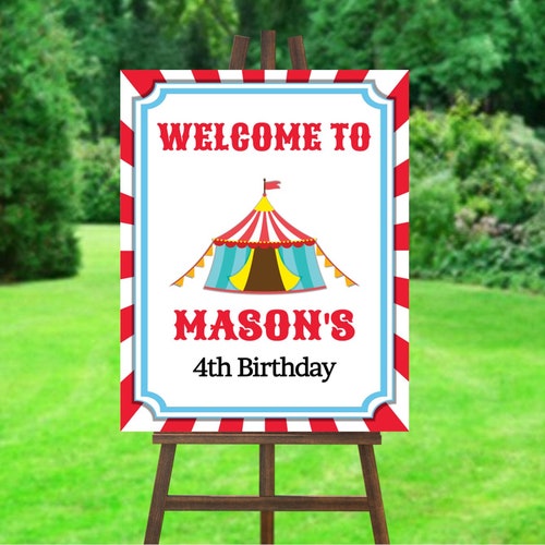 Carnival Party Sign Carnival Party Carnival Birthday Circus - Etsy