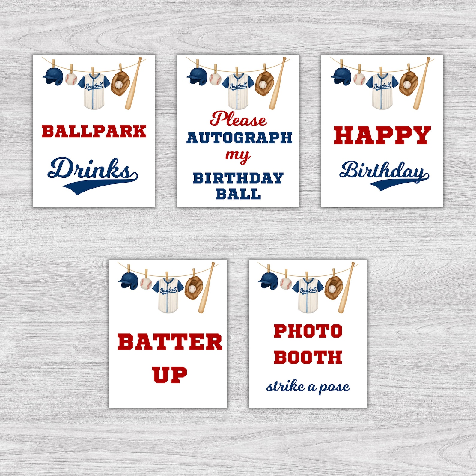 Baseball Party Signs: Printable Birthday Decorations - Etsy