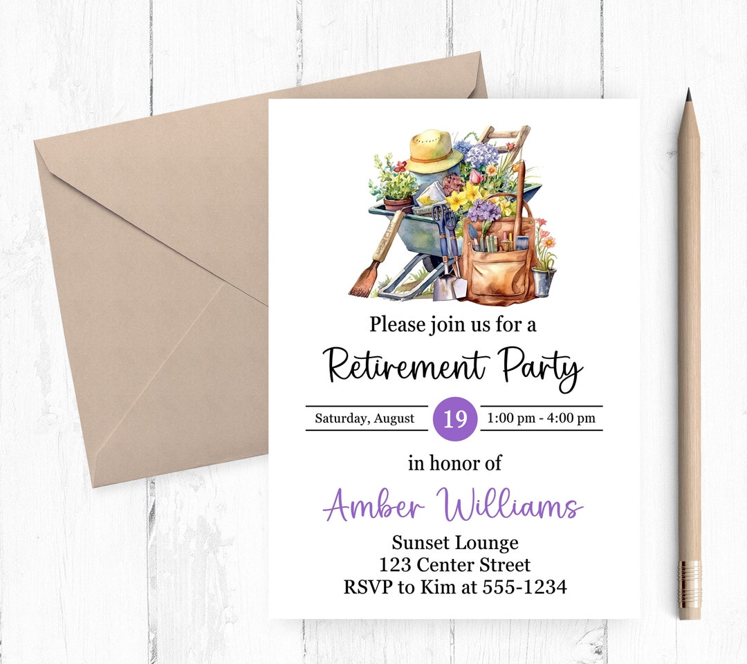 Retirement Party Invitation, Retirement Party, Retirement Party Invites ...
