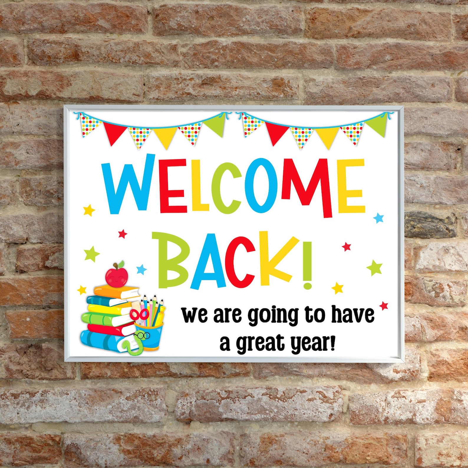 Welcome Back to School Sign: Classroom Decor Printable - Etsy