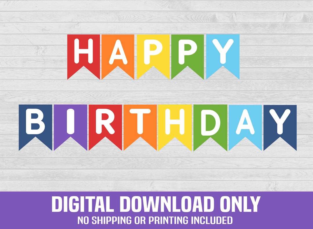 Rainbow Banner, Rainbow Birthday, Rainbow Party, Rainbow Flag Banner ...