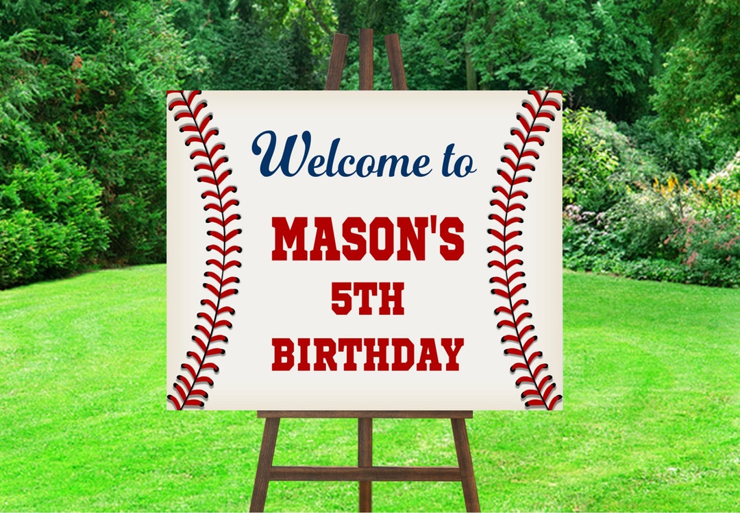 Baseball Party Sign, Baseball Party, Baseball Birthday, Sports Party ...