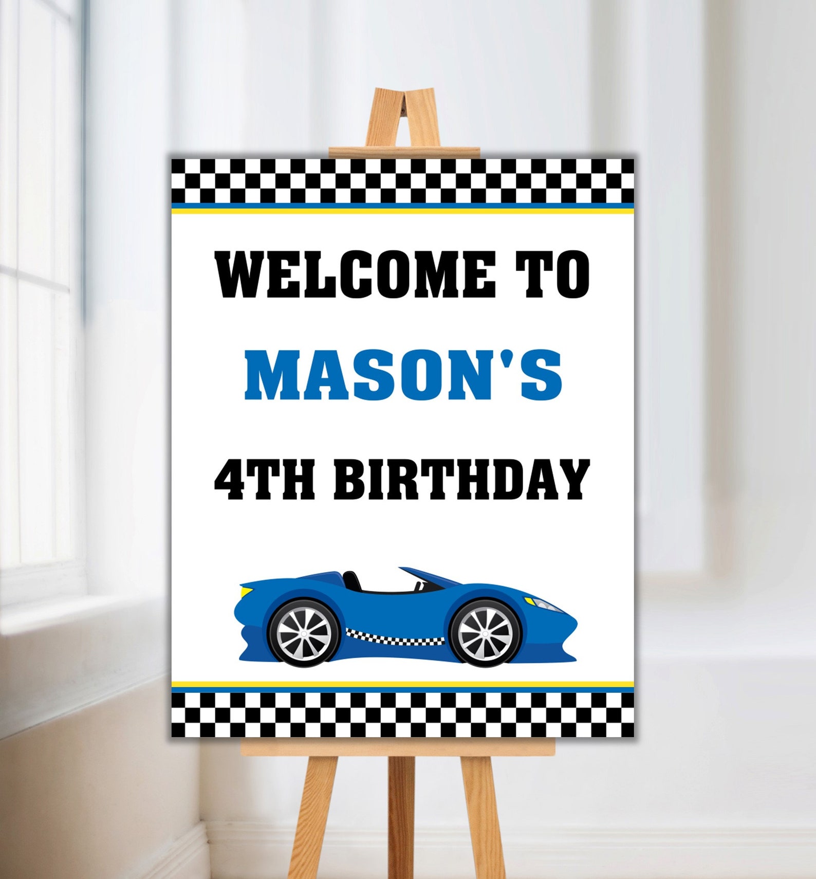 Race Car Welcome Sign Race Car Poster Race Car Party Race - Etsy