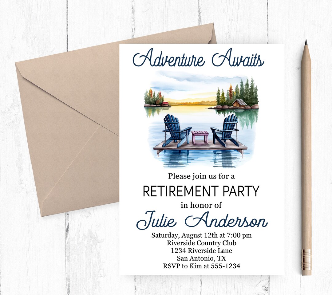 Retirement Party Invitation, Retirement Party, Retirement Party Invites ...