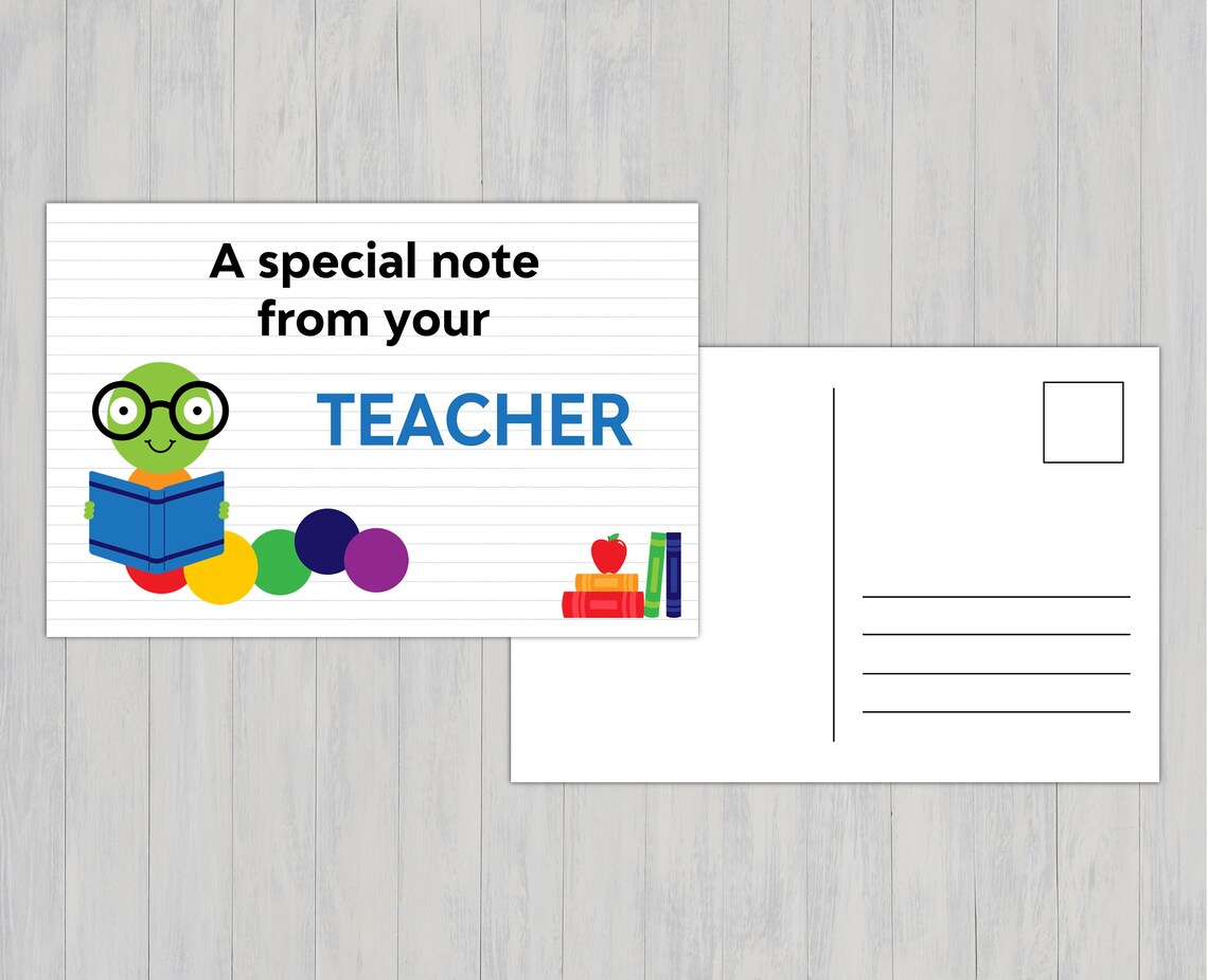 Teacher Postcard for Students: Happy Mail Note - Etsy