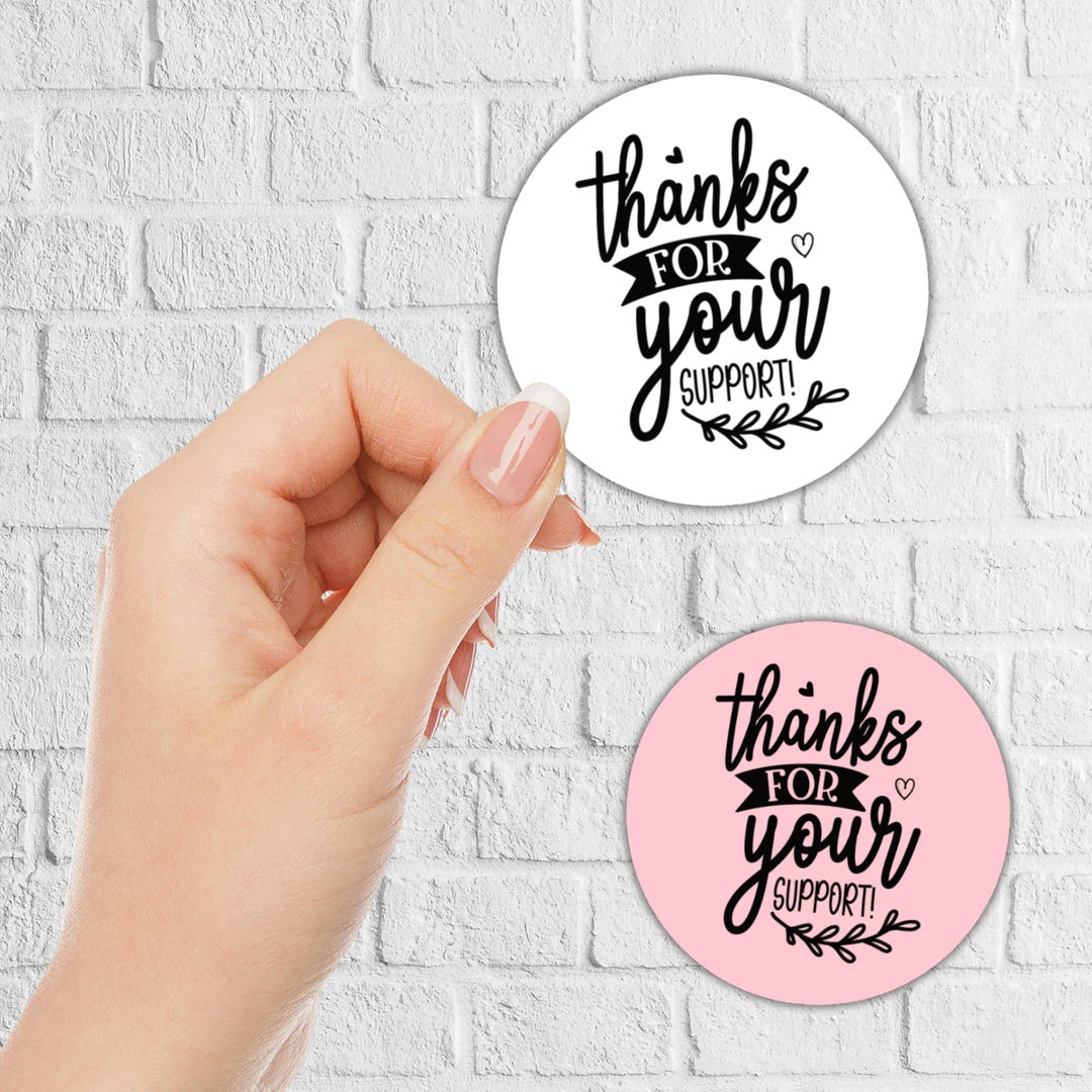 Thanks for Your Support Stickers, Small Business Labels, Thermal ...