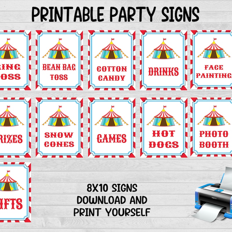 Carnival Signs - Etsy