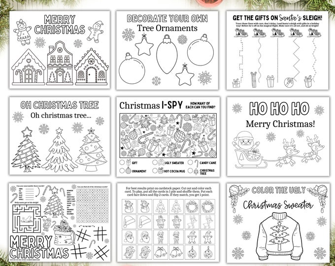 GINGERBREAD- Kids Activity Placemat- Digital File Only - Etsy