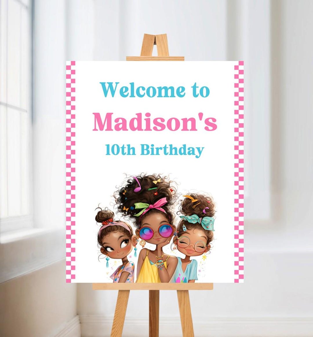 Pajama Party Welcome Sign, Slumber Party Sign, Sleepover Birthday ...