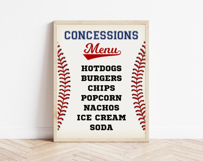 Baseball Tent Cards, DIY Editable Food Labels Instant Download Baseball ...