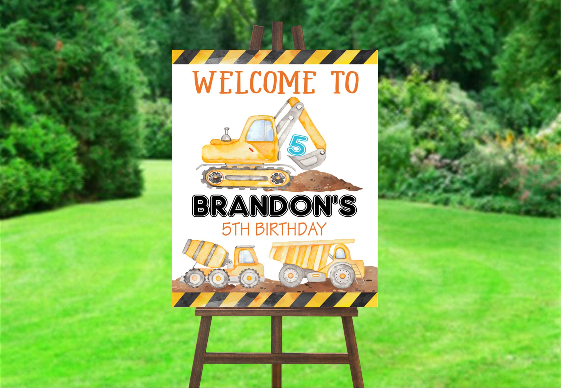 Construction Welcome Sign Construction Party Construction | Etsy