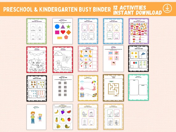Paquetes De Hojas De Trabajo Para Preescolar Paquete De Actividades