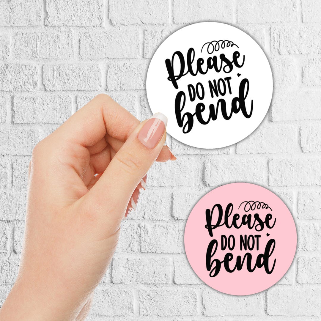 Do Not Bend Stickers, Small Business Labels, Thermal Printer Stickers ...