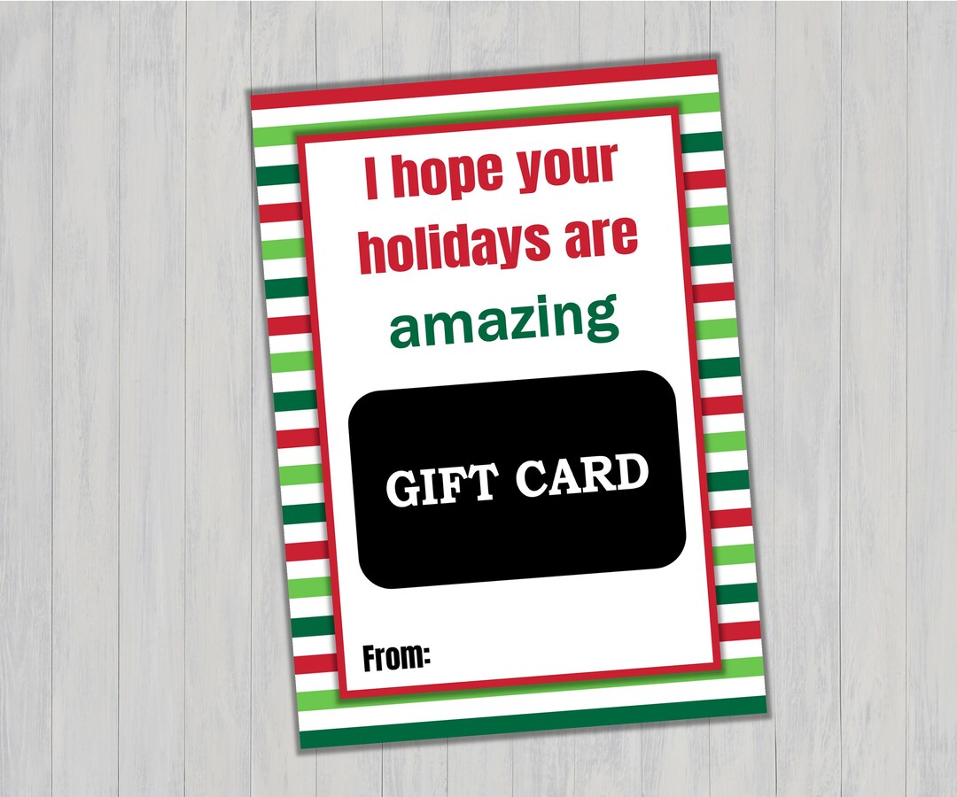 Amazing Christmas Gift Card Holder, Gift Card Printable, Christmas Gift ...