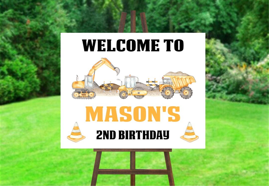 Construction Welcome Sign, Construction Party, Construction Birthday ...