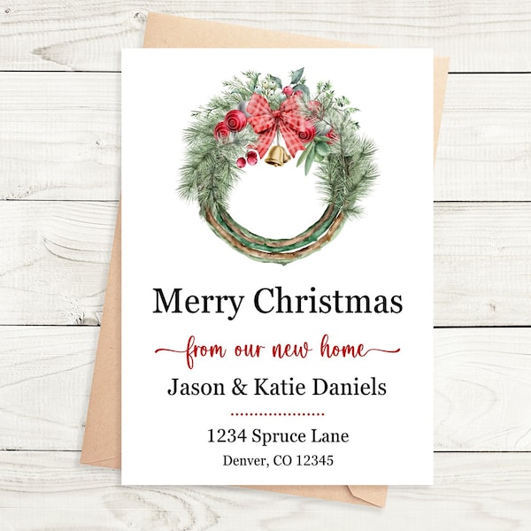 Christmas Card New Address - Etsy