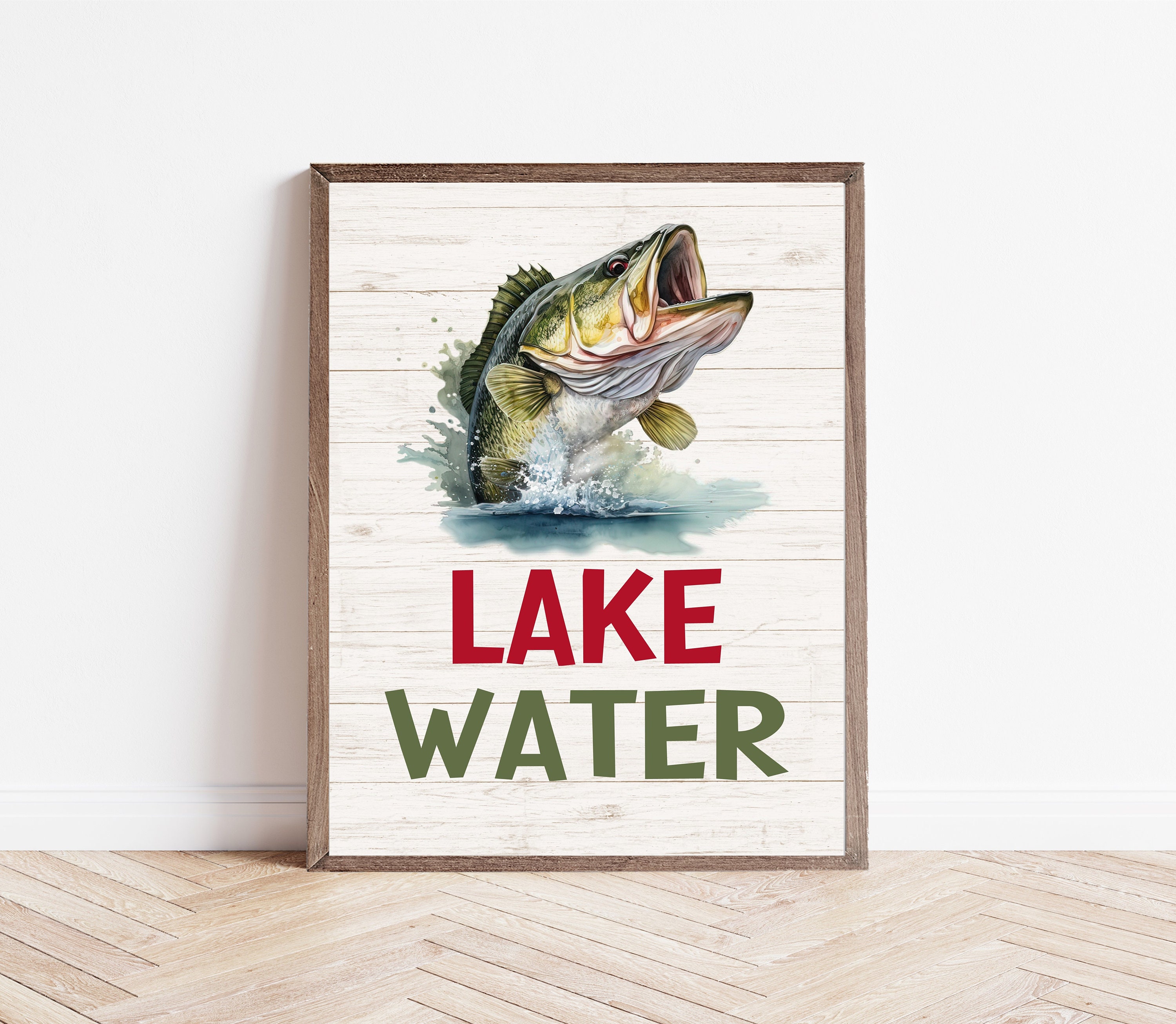 Lake Water Sign, Fishing Party Sign, Fishing Party Décor, Fishing Party ...