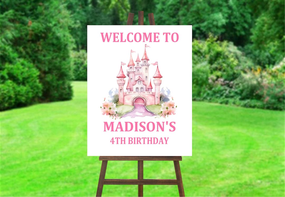 Princess Welcome Sign, Princess Party, Princess Birthday, Princess ...