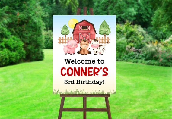 Farm Welcome Sign Farm Party Farm Birthday Farm Poster - Etsy
