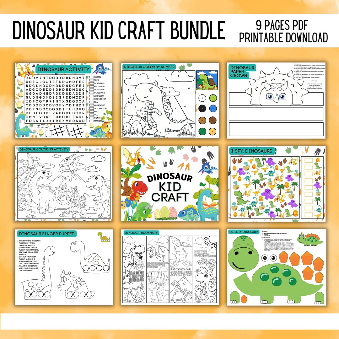Dinosaur Activity Pages, Dinosaur Coloring Pages, Dinosaur Activity ...