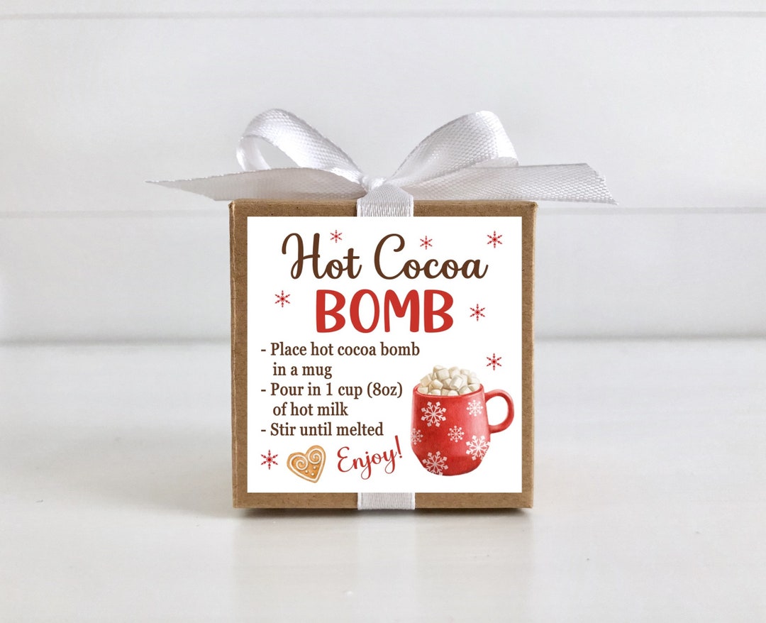 Christmas Hot Chocolate Bomb Tags, Hot Cocoa Bomb Tag, Hot Chocolate ...