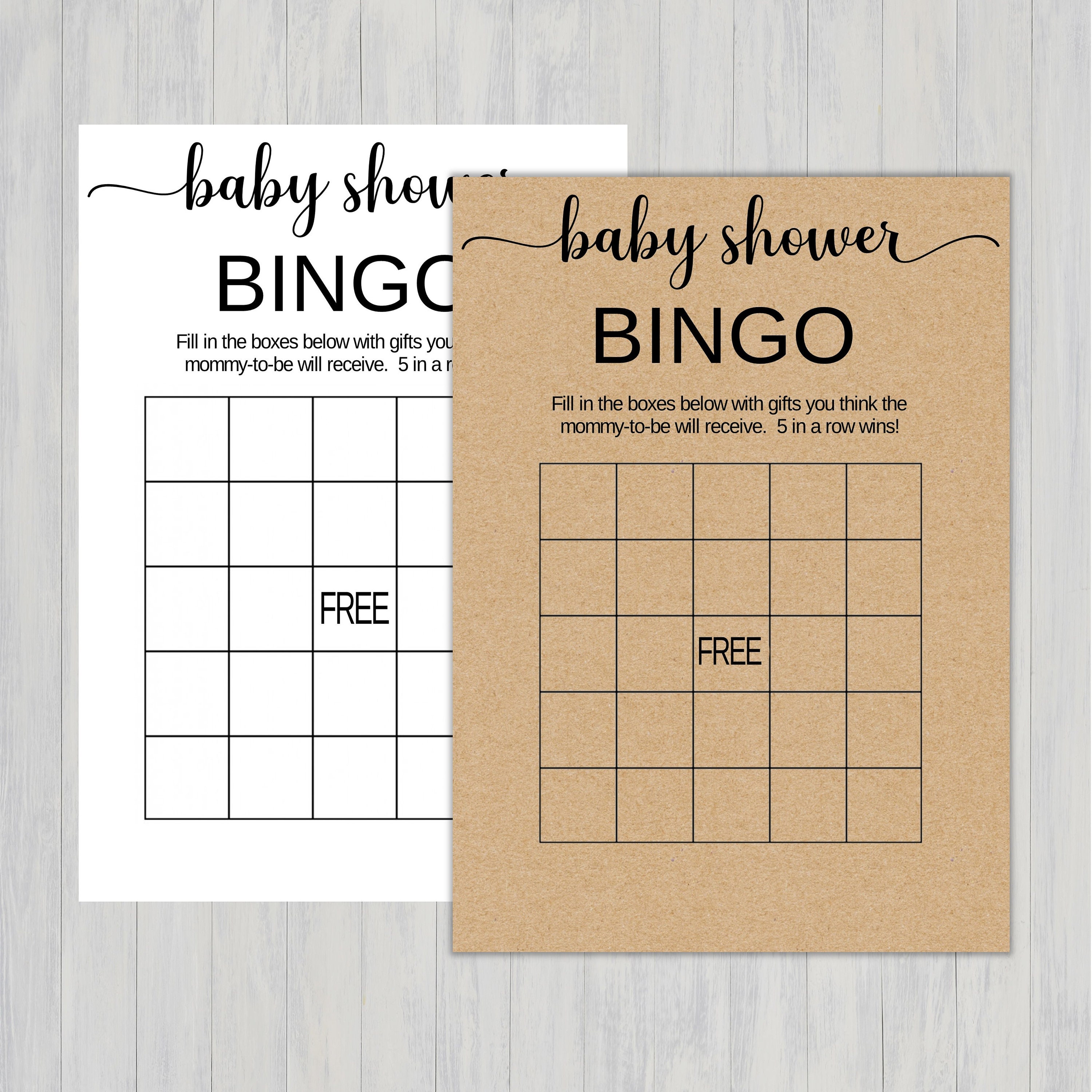 Baby Shower Bingo Cards Printable Baby Shower Games Instant - Etsy