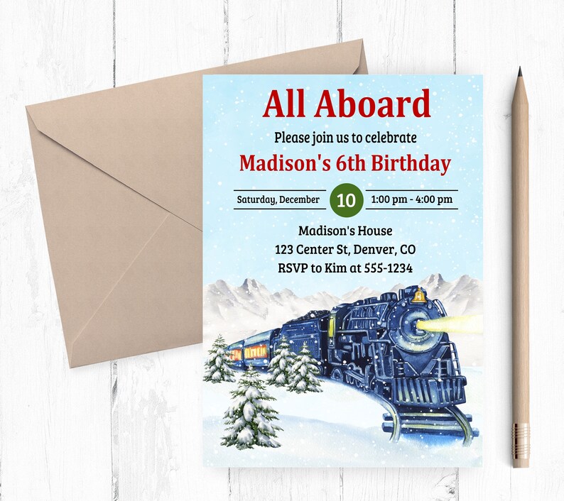 Train Birthday Invitation: All Aboard Party - Etsy Canada