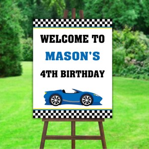 Race Car Welcome Sign Race Car Poster Race Car Party Race - Etsy