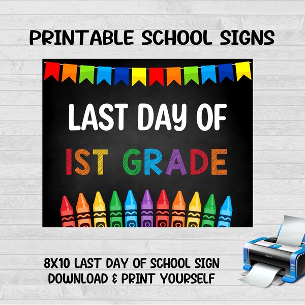 Last Day of 1st Grade - Etsy