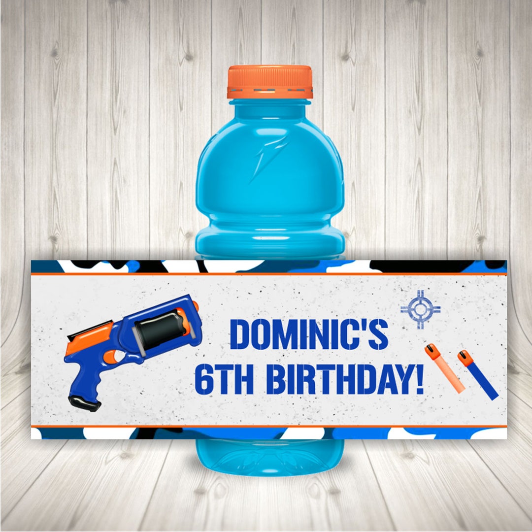 Dart Wars Gatorade Label: Birthday Party Decor - Etsy
