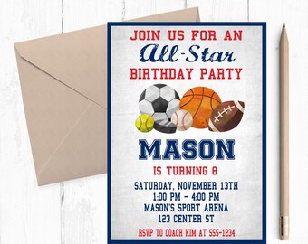 All Star Invitation | Etsy