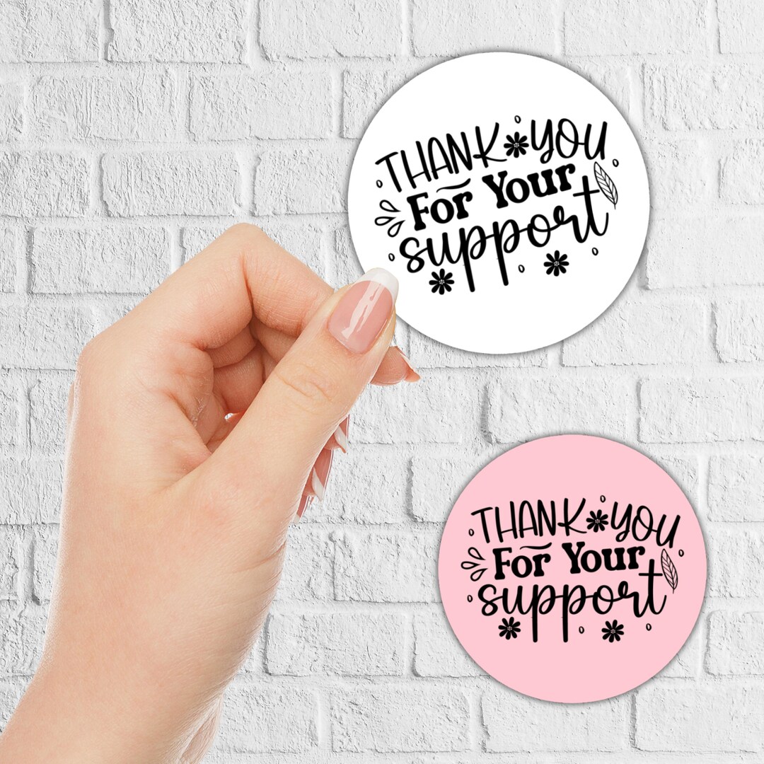 Thanks for Your Support Stickers, Small Business Labels, Thermal ...
