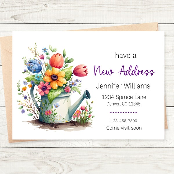 New Address Card - Etsy