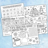 Christmas Activity Placemat, Printable Christmas Activity for Children ...